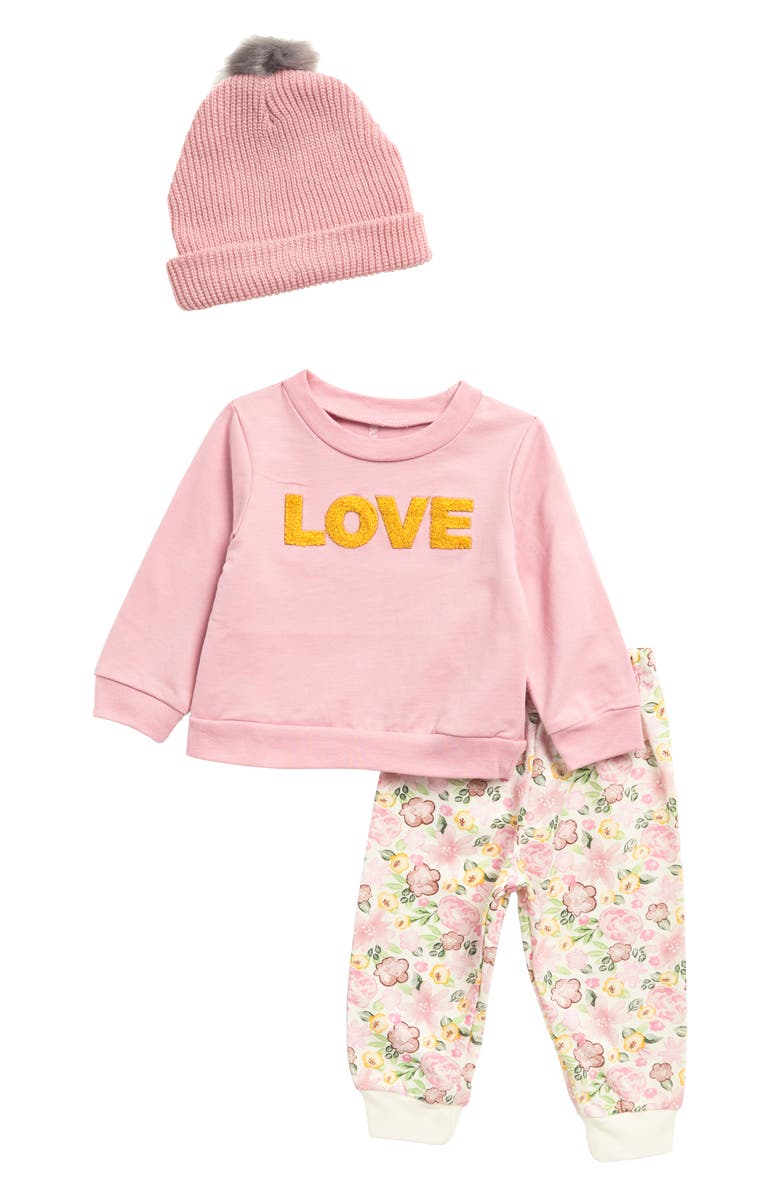 Chick pea Kids' Love Jogger Knit 3-Piece Set | Nordstromrack