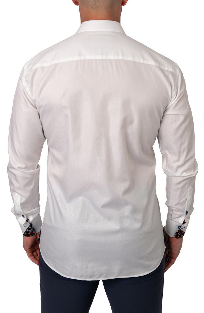 Maceoo Einstein Regular Fit Gem White Cotton Button-Up Shirt ...