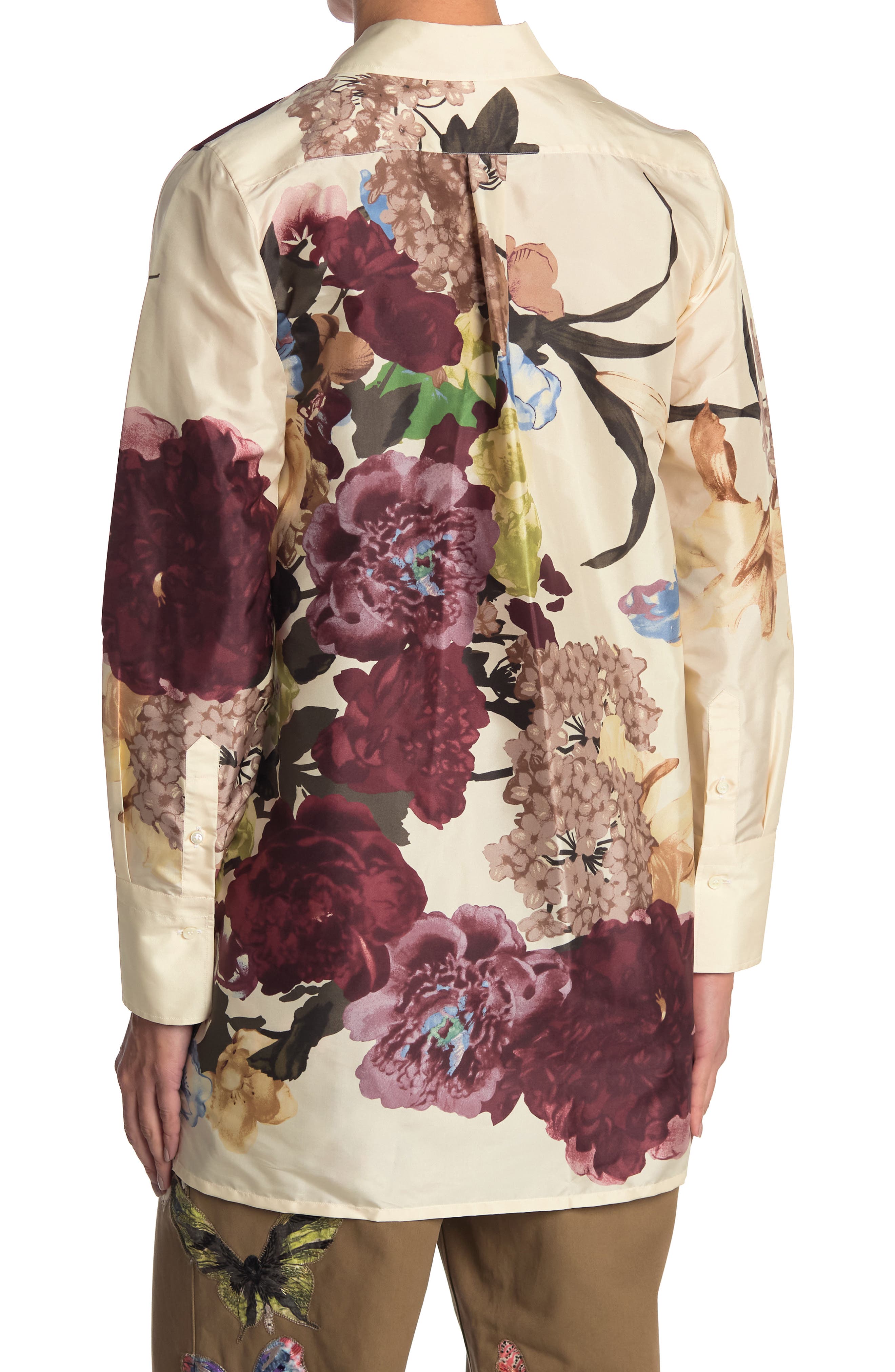 Valentino Floral Print Silk Blouse | Nordstromrack