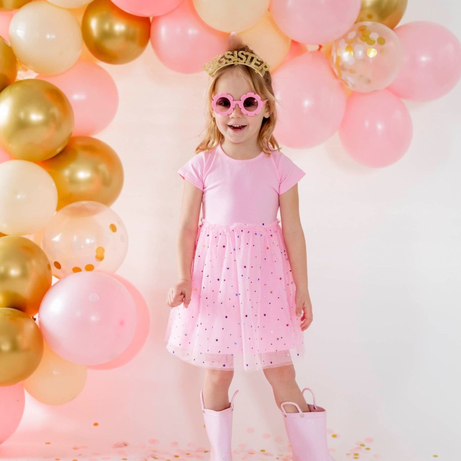 Sweet Wink Gold Big Sister Headband | Nordstrom