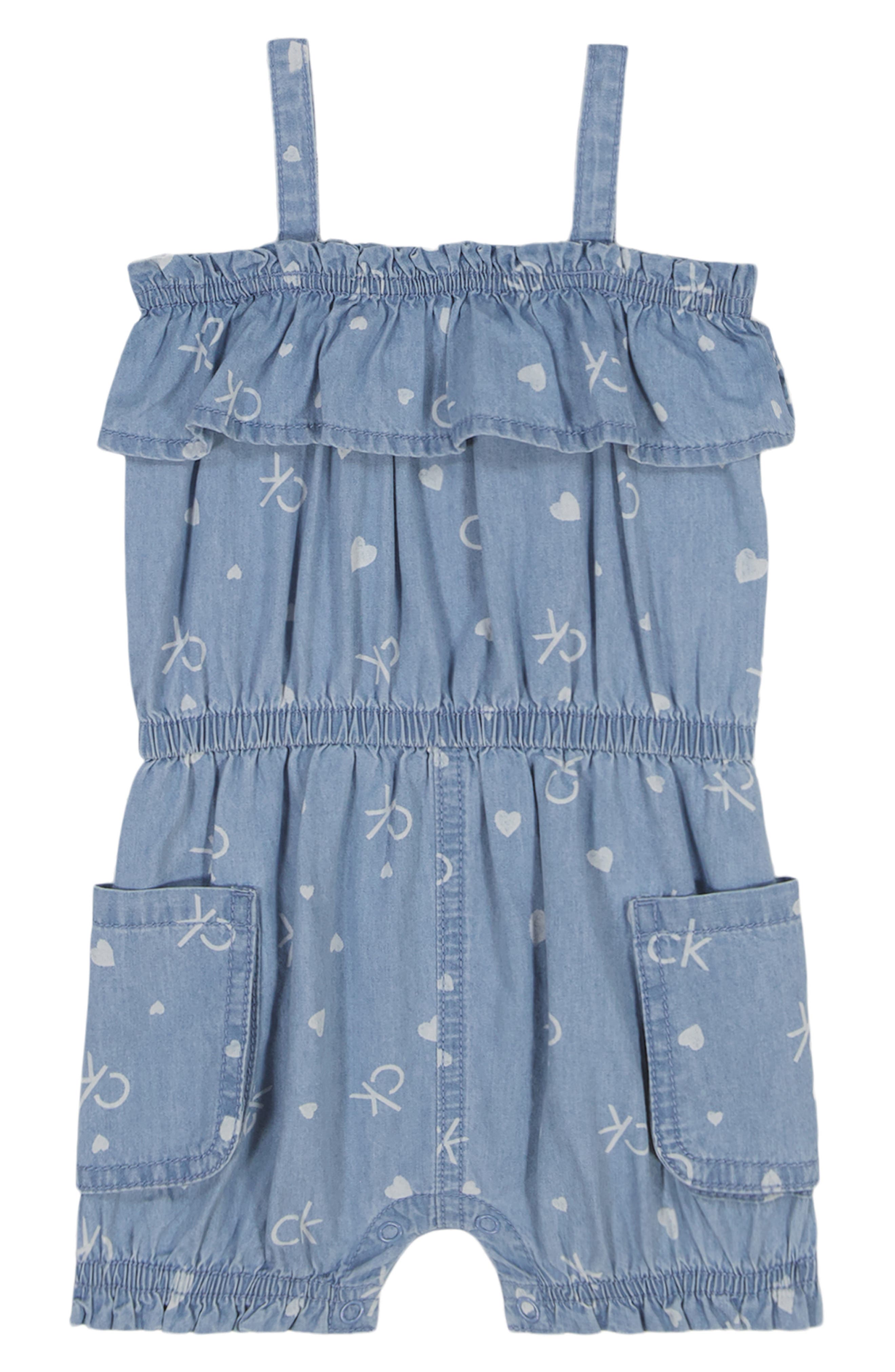 Heart Logo Cotton Romper (Women) | Nordstromrack