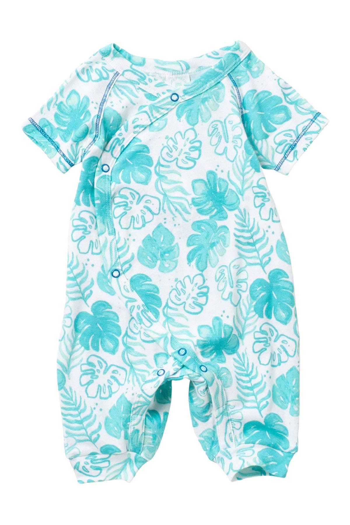 JOE FRESH Kimono Palm Leaf Print Romper | Nordstromrack