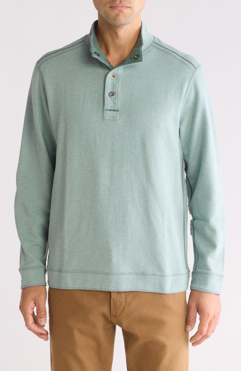 Tommy Bahama Flipfield Reversible Snap Mock Neck Top | Nordstromrack
