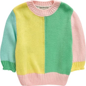 Cotton Emporium Kids' Colorblock Sweater | Nordstrom