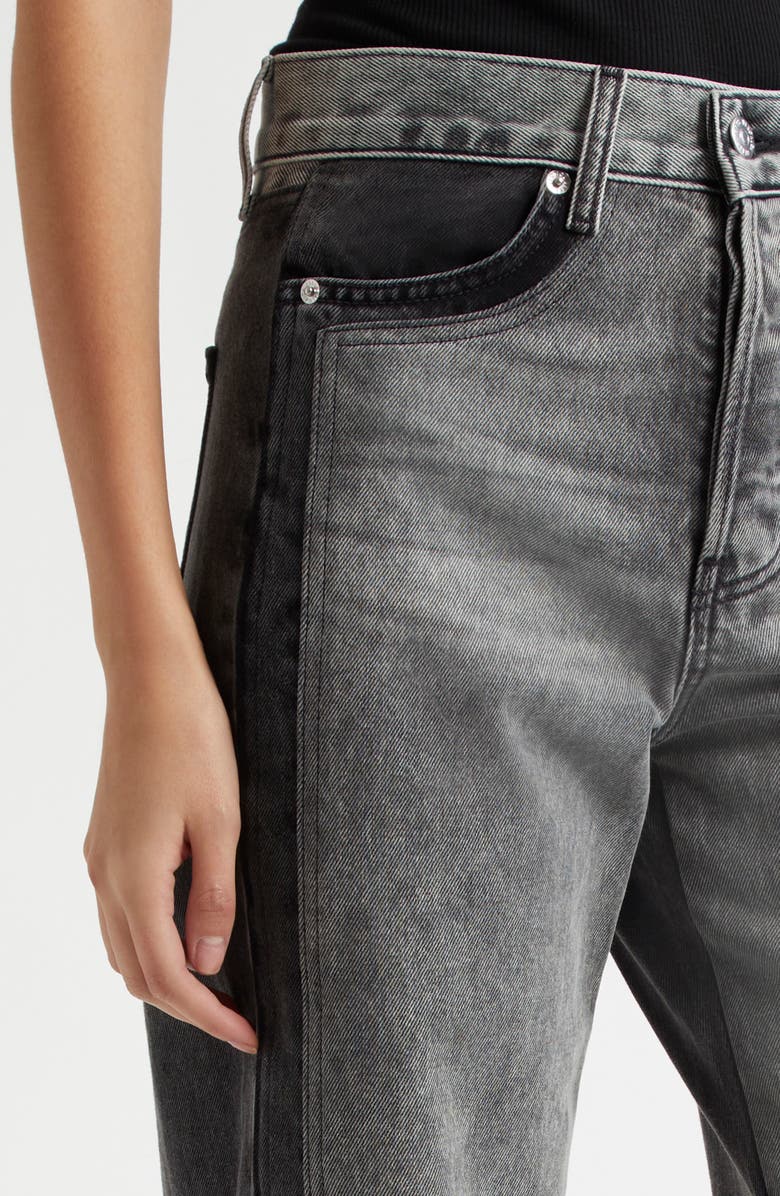 Veronica Beard Taylor Two-Tone High Waist Wide Leg Jeans | Nordstromrack