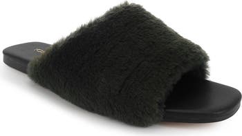 Yosi Samra Nora Faux Fur Slide Sandal (Women) | Nordstrom