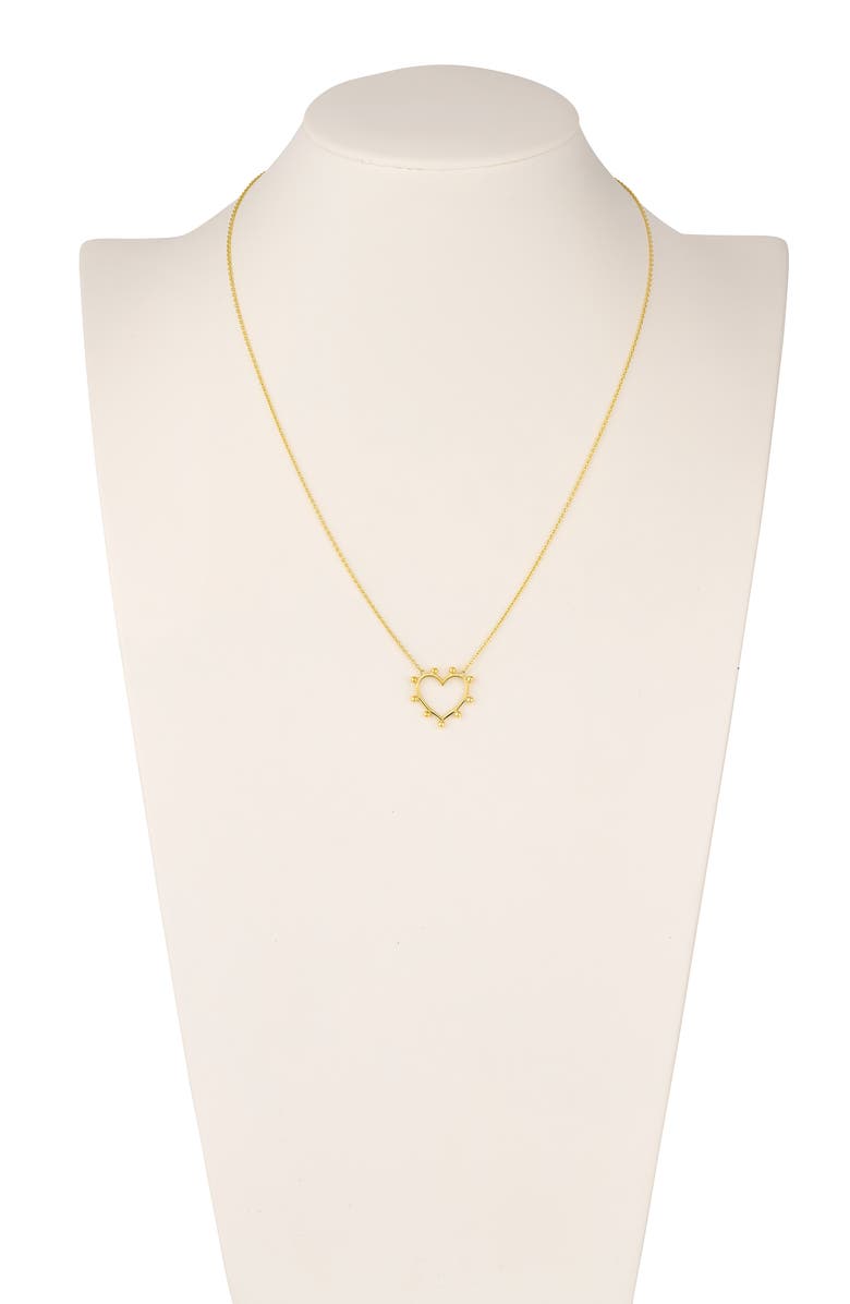HAWLEY ST Open Beaded Heart Pendant Necklace | Nordstromrack