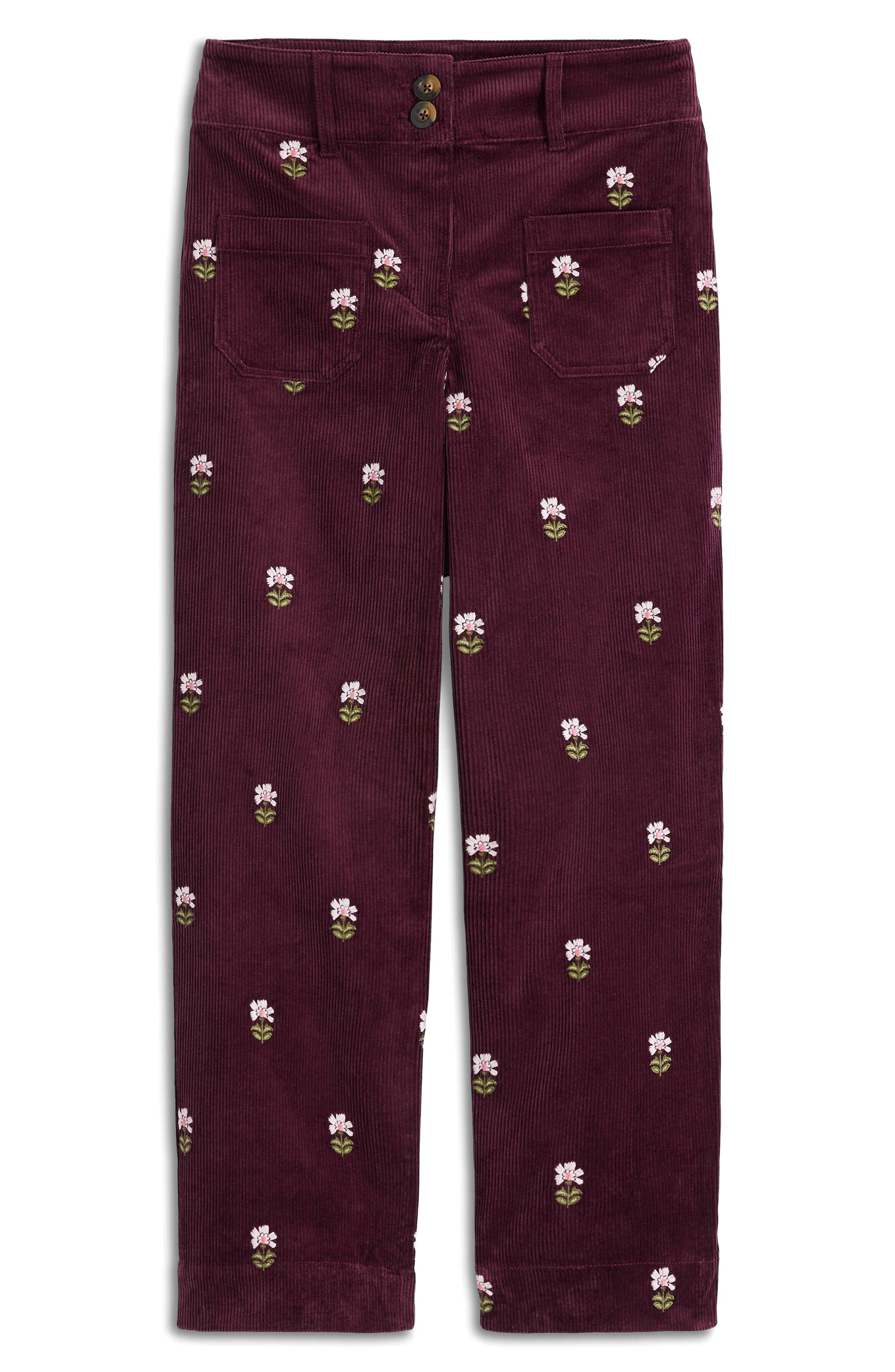 Boden Embroidered Corduroy Ankle Pants | Nordstromrack