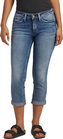 Silver Jeans Co. Britt Curvy Low Rise Capri Jeans | Nordstrom