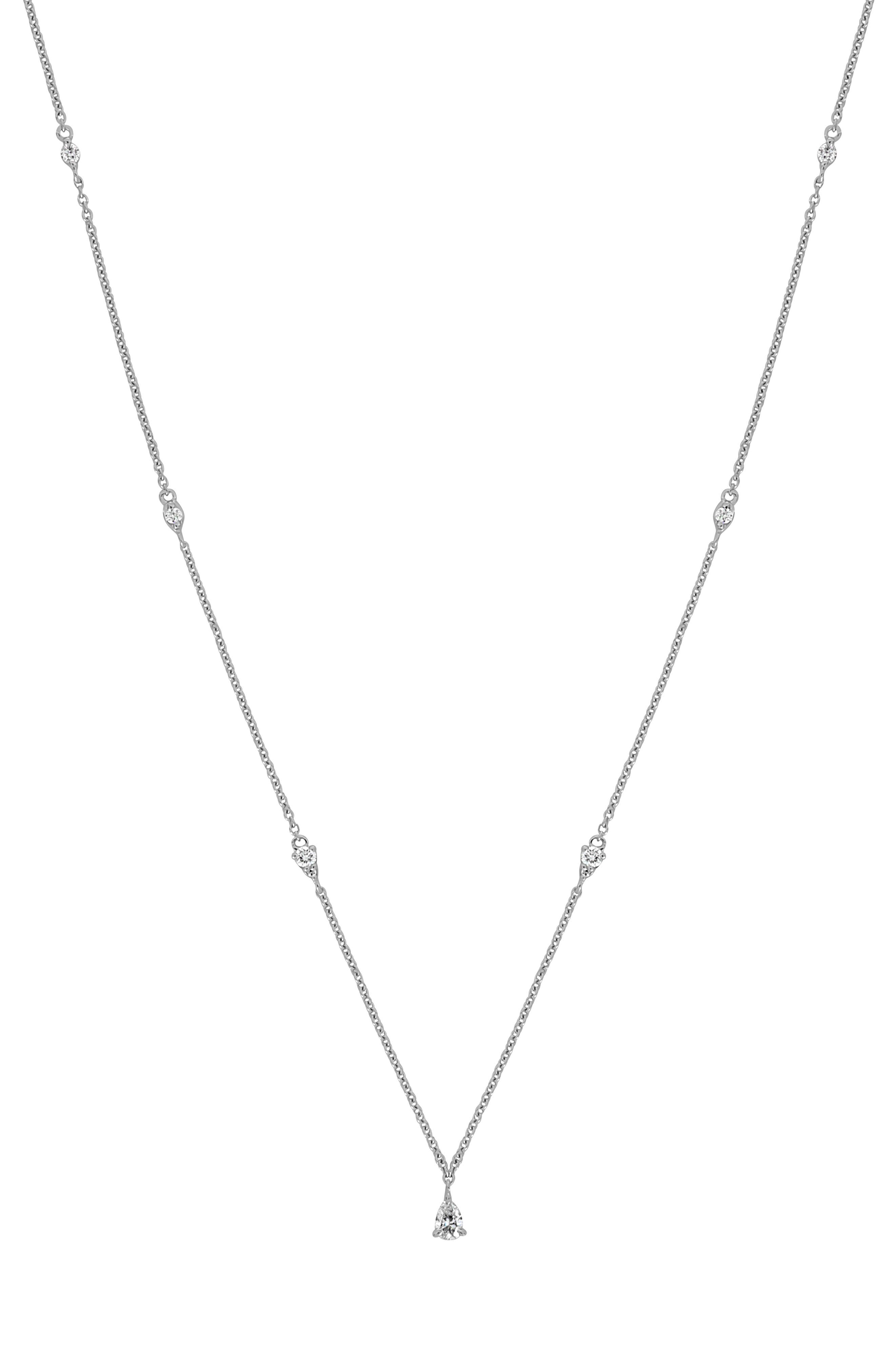 Bony Levy Maya 18K White Gold Diamond Station Pendant Necklace - 0.20ct ...