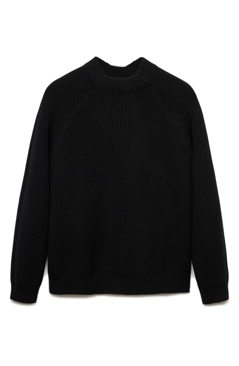MANGO Funnel Neck Rib Sweater | Nordstrom