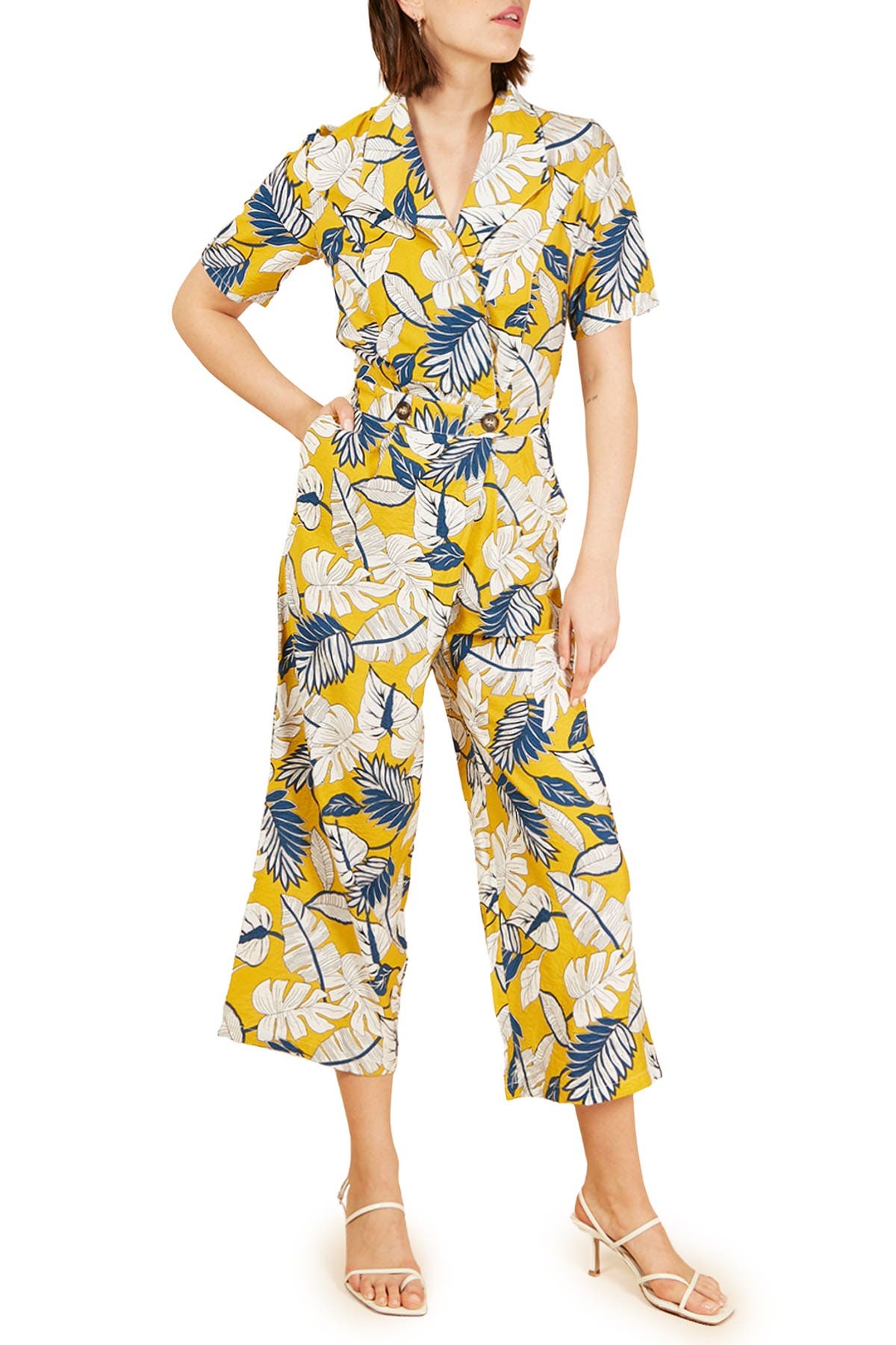 Palm Print Midi Dress (Women) | Nordstromrack