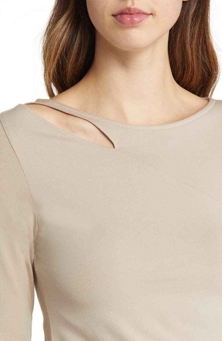 Nordstrom Signature Side Pleat Long Sleeve Knit Top | Nordstrom