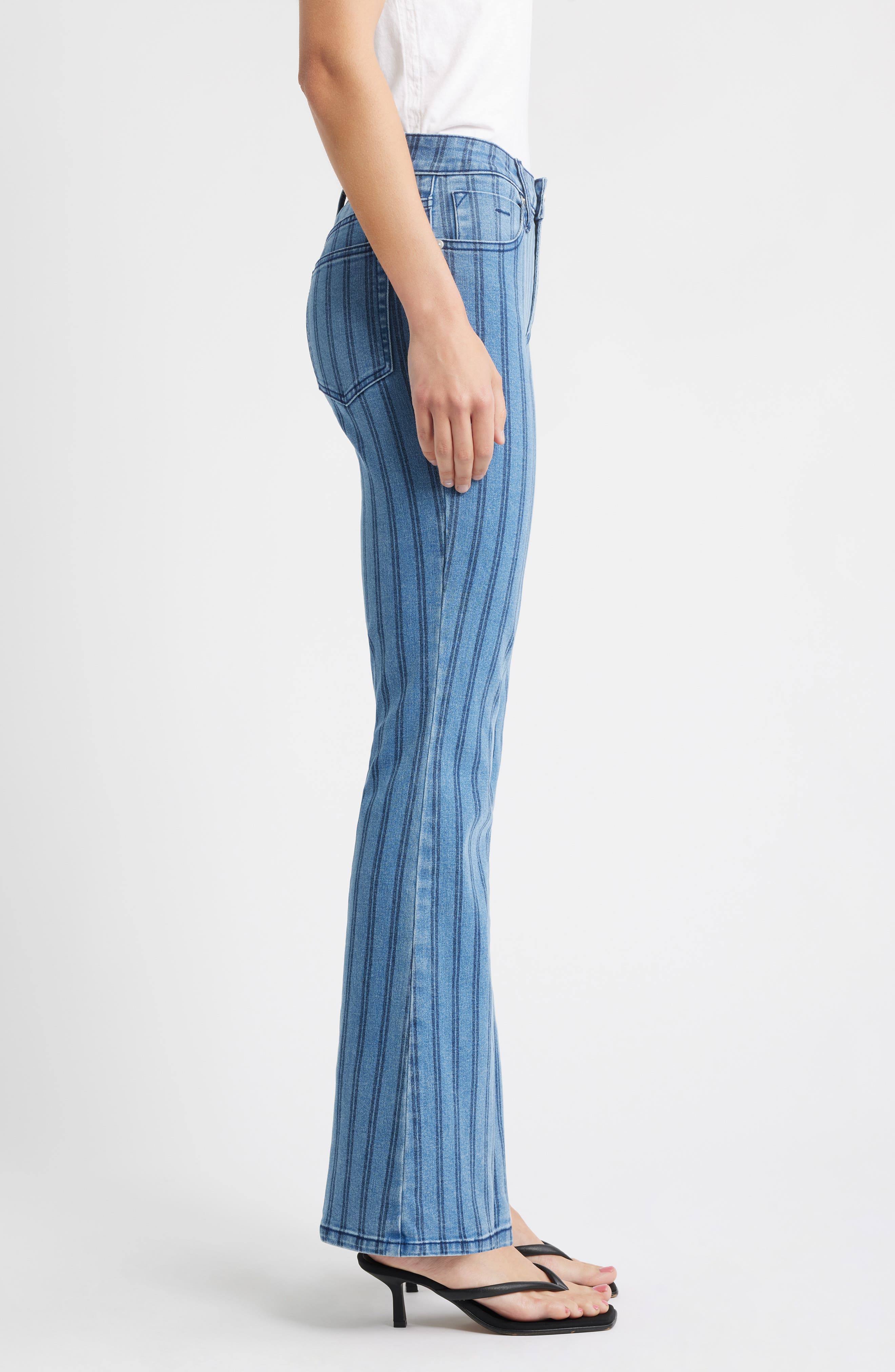 CITY BLUES Eiffel Stripe Flare Jeans | Nordstromrack