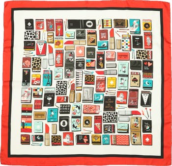 Kate Spade New York matchbox silk square scarf | Nordstrom