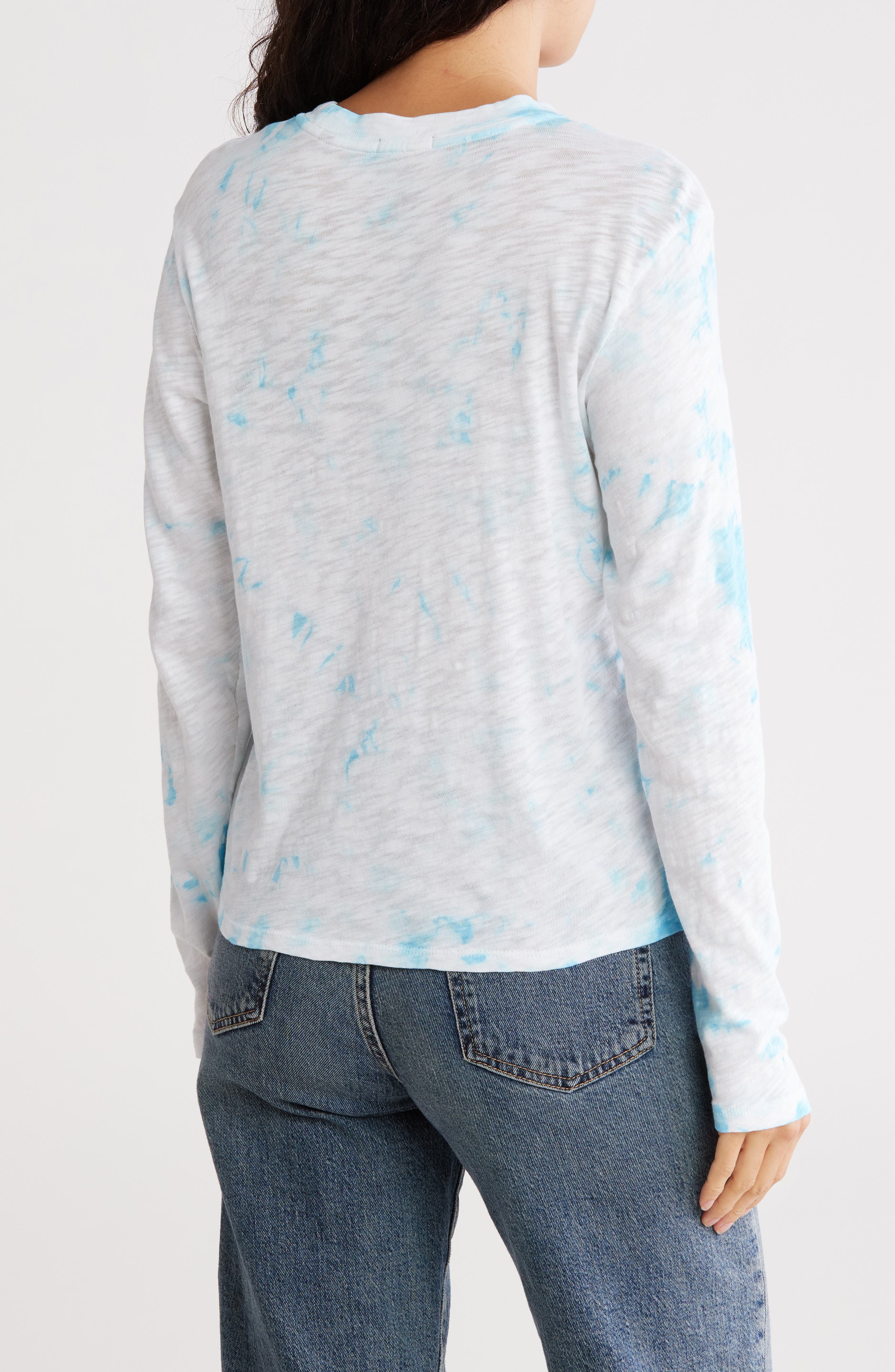 ATM Anthony Thomas Melillo Cloud Tie Dye Slub Long Sleeve T-Shirt ...