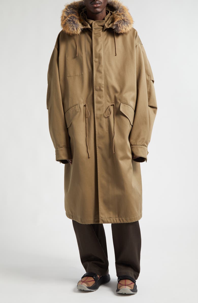 Burberry Water Resistant Coat with Removable Faux Fur Trim | Nordstromrack