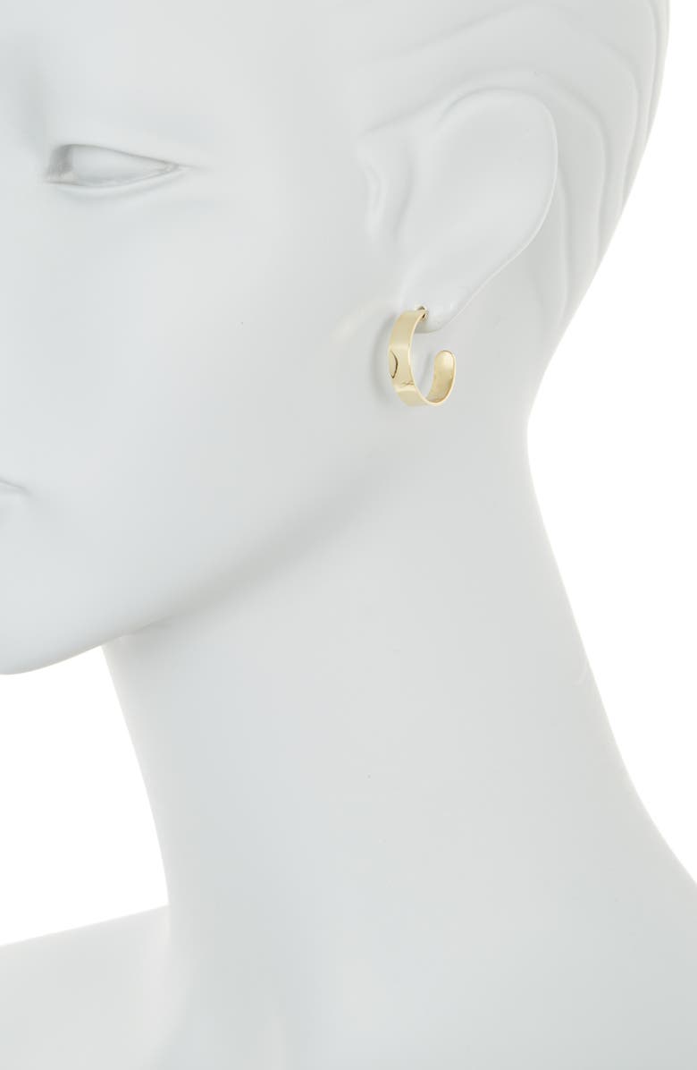 Argento Vivo Sterling Silver 18K Gold Plated Sterling Silver Flat Edge ...