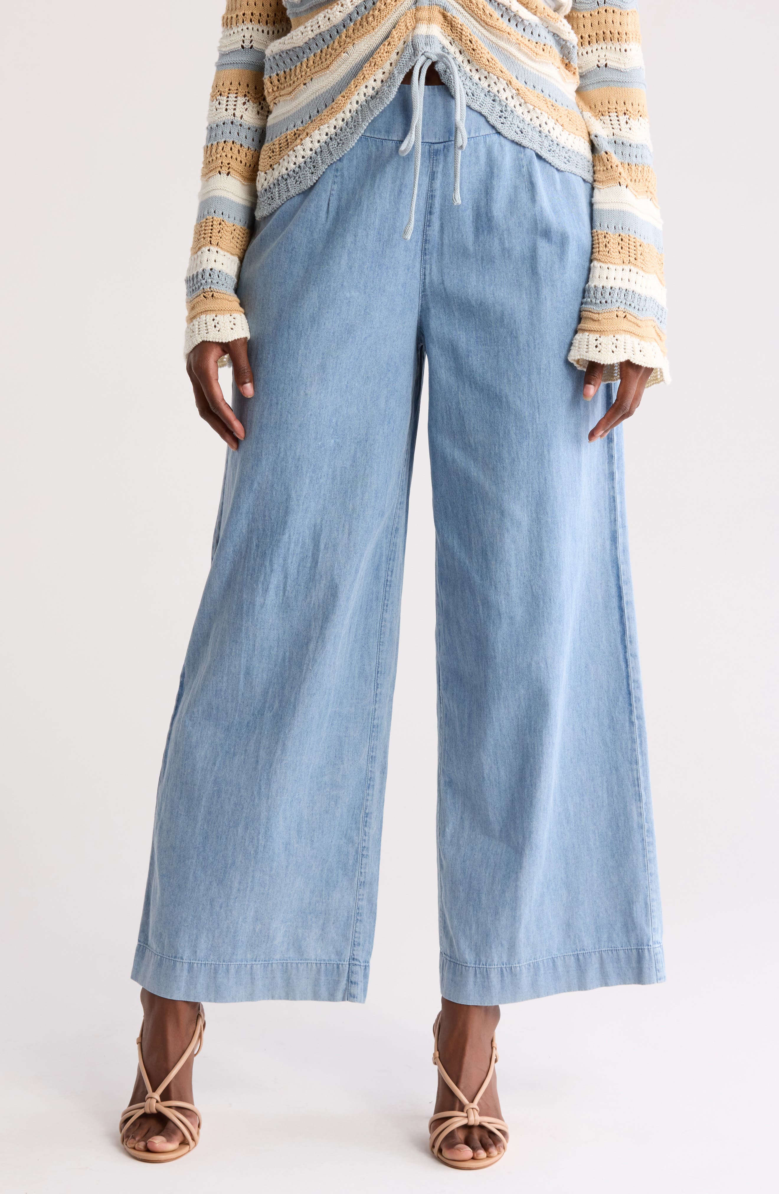 DR2 by Daniel Rainn Wide Leg Chambray Pants | Nordstromrack