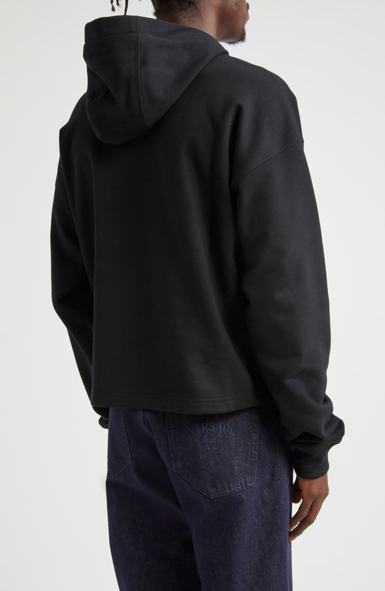 Versace Leopard Spot Logo Cotton Hoodie | Nordstromrack