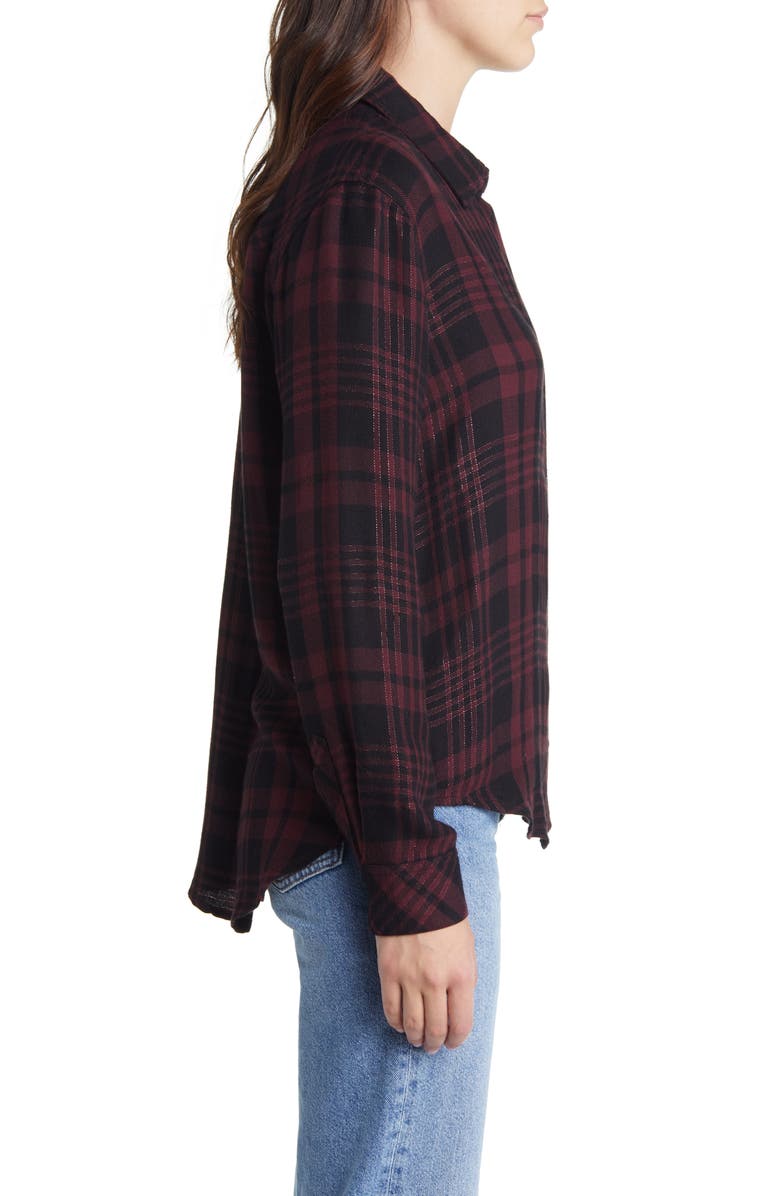 Rails Women's Hunter Metallic Plaid Button-Up Shirt | Nordstromrack