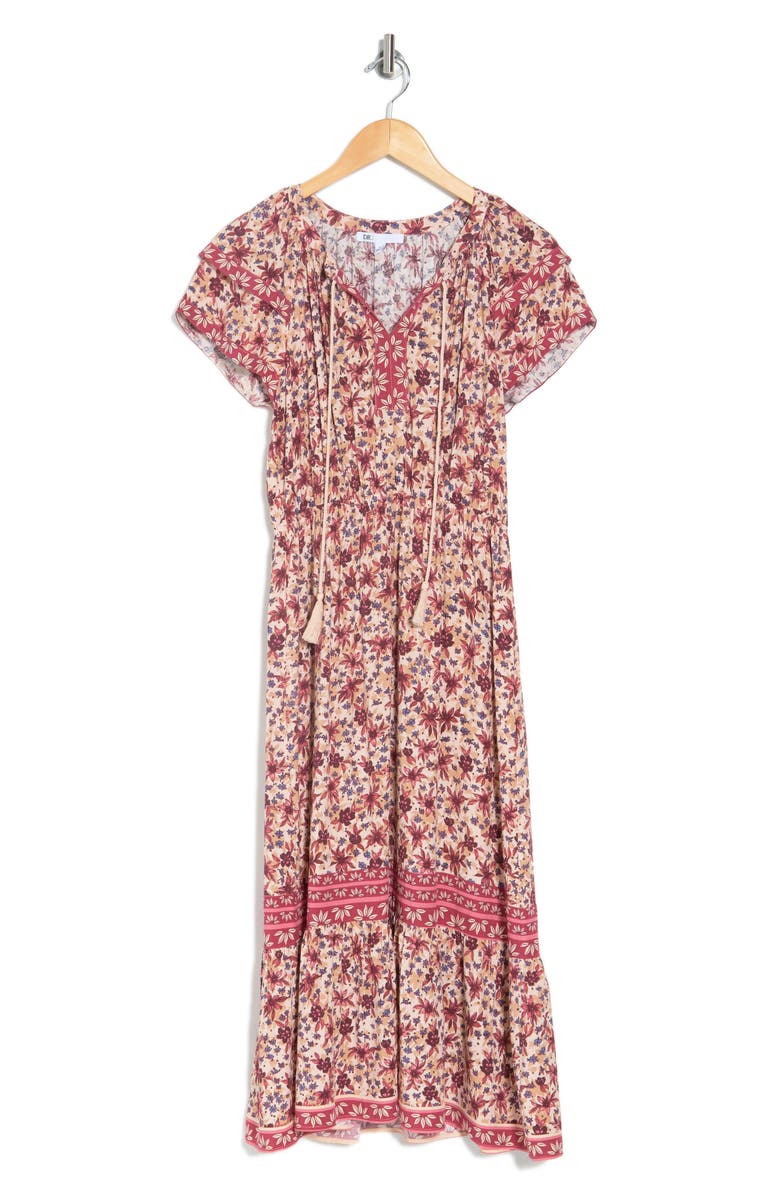 DR2 by Daniel Rainn Double Ruffle Border Print Dress | Nordstromrack