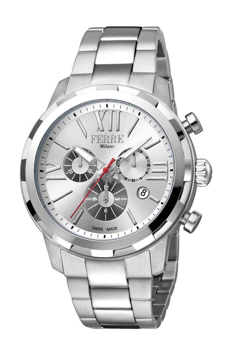 FERRE MILANO Men's Stainless Steel Bracelet Watch, 44mm | Nordstromrack