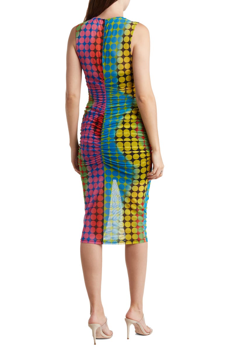 Black Halo Namir Ruched Mesh Body-Con Dress | Nordstromrack
