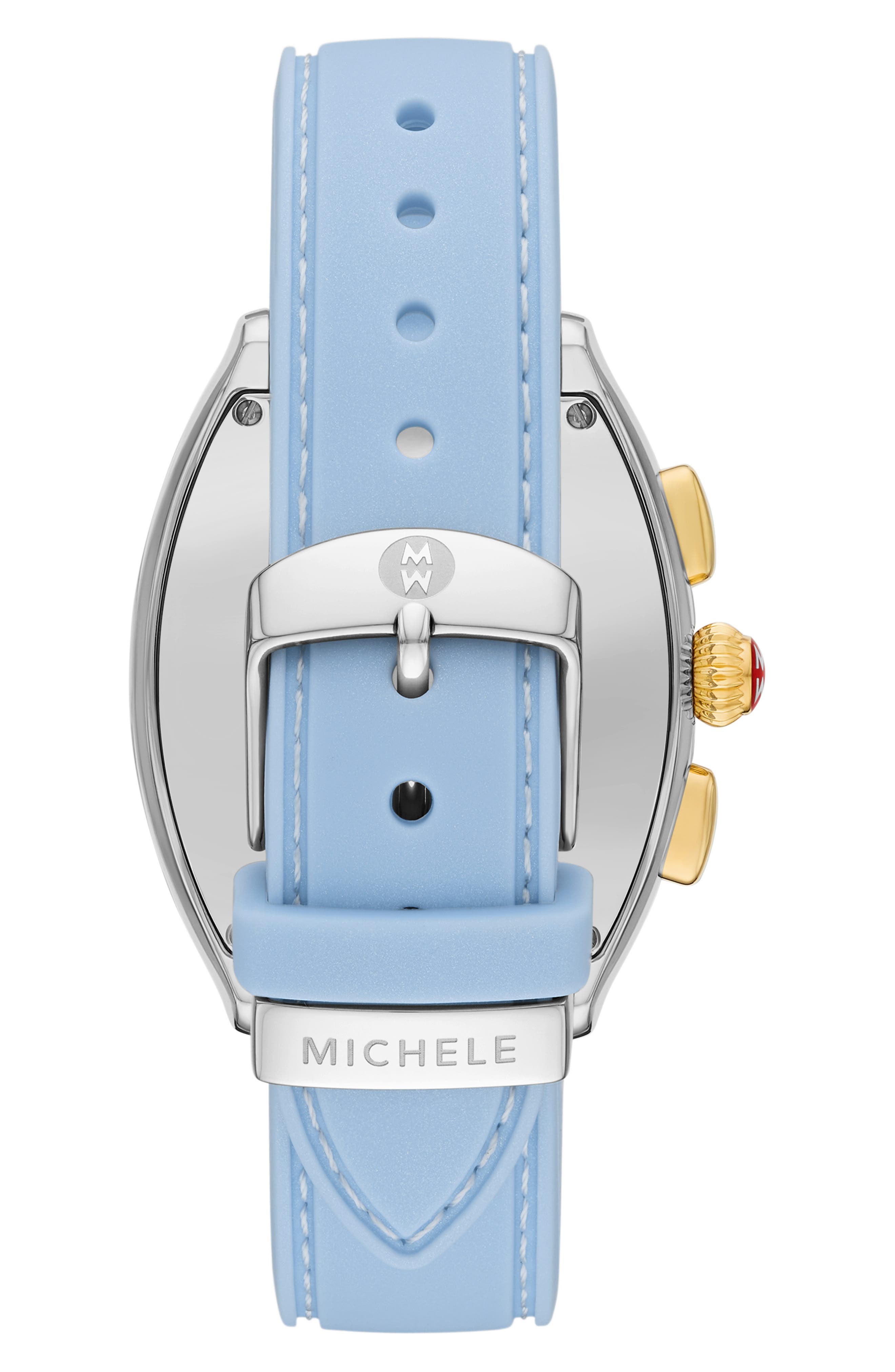 MICHELE Releve Sport Silicone Strap Watch, 45mm | Nordstromrack