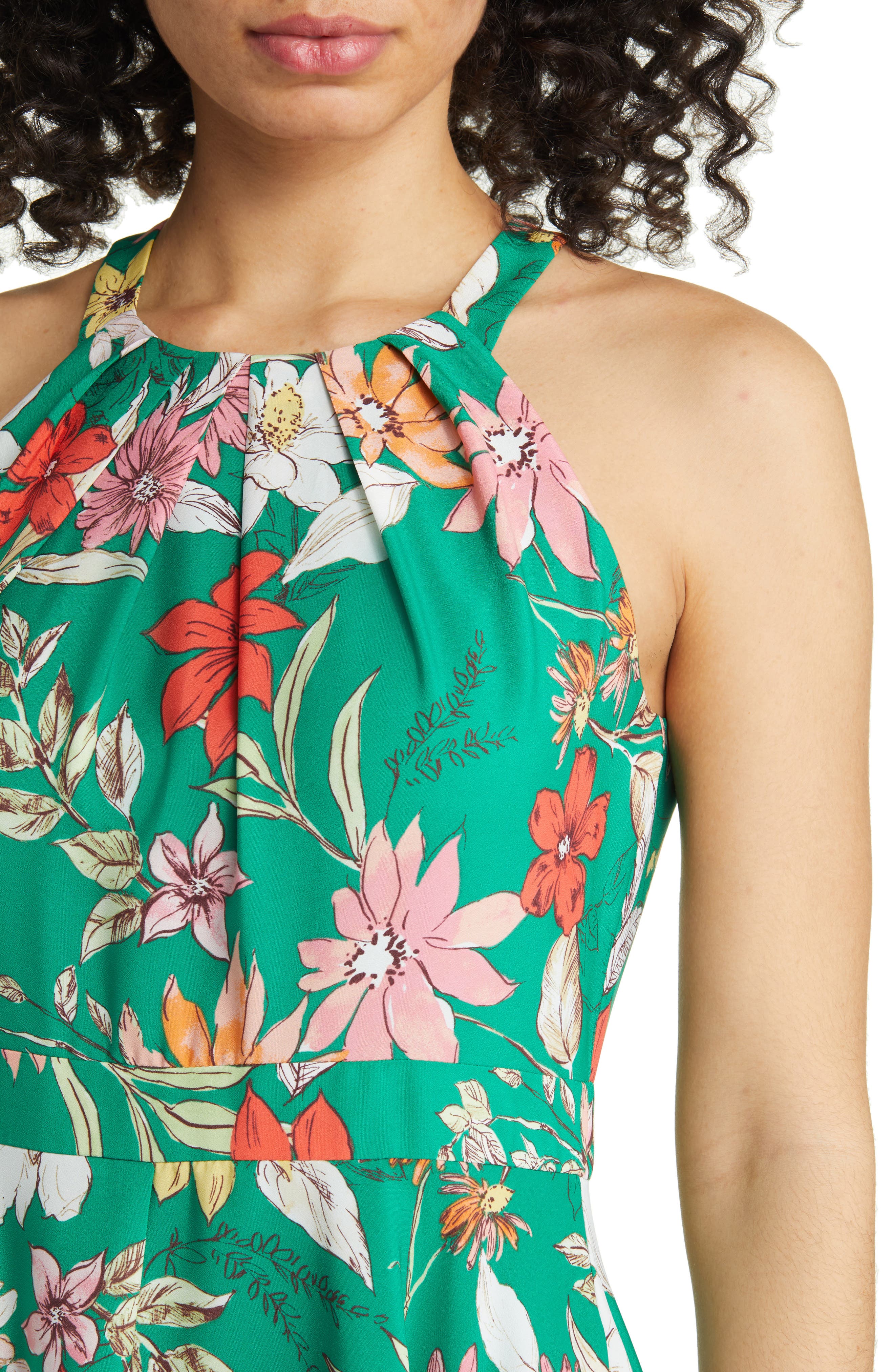 Vince Camuto Floral Handkerchief Hem Midi Sundress | Nordstrom
