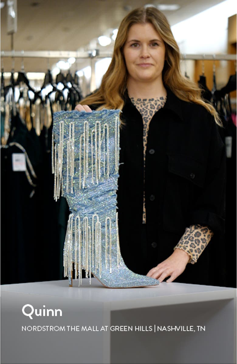 AZALEA WANG Mischief 3 Fringe Pointed Toe Knee High Boot (Women ...