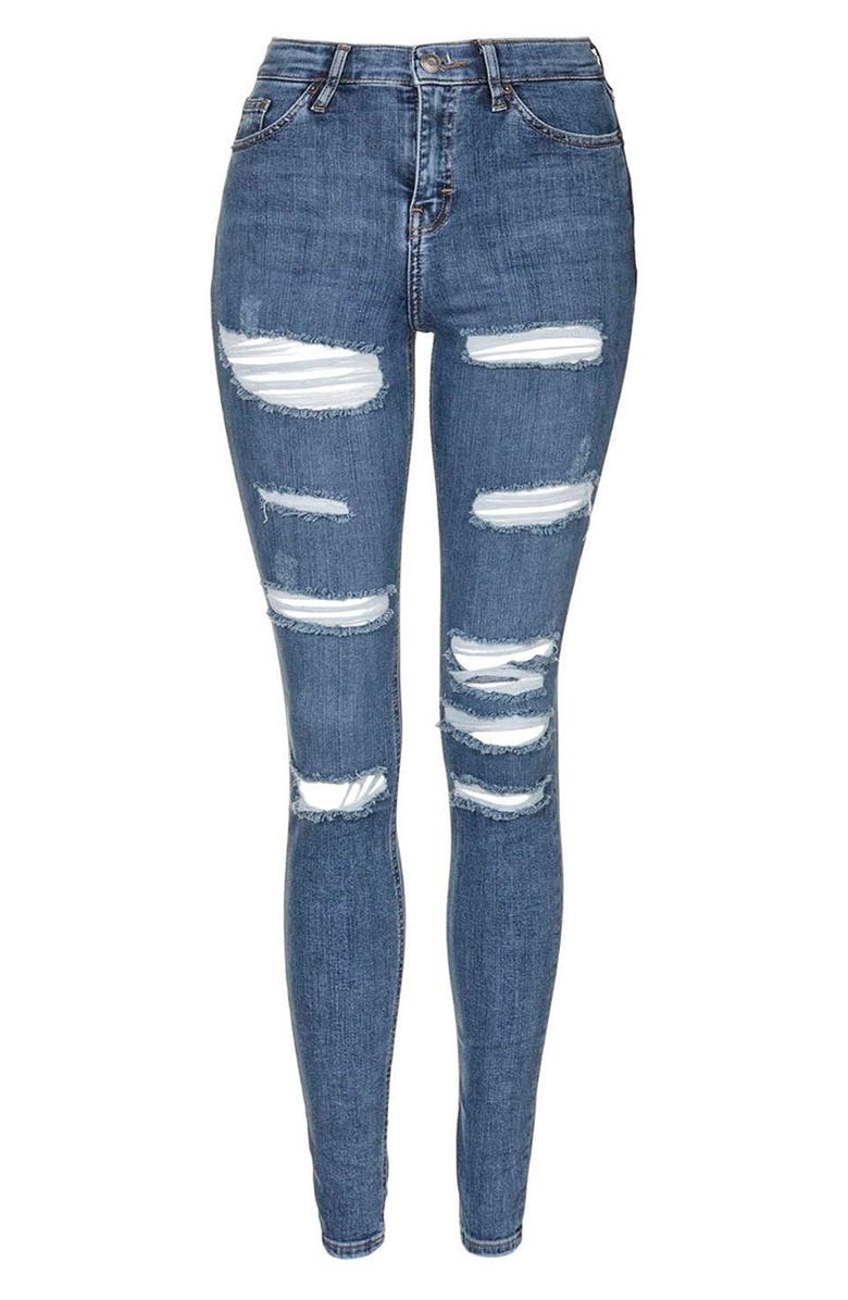 Topshop Moto 'Jamie' Shredded Skinny Jeans | Nordstrom
