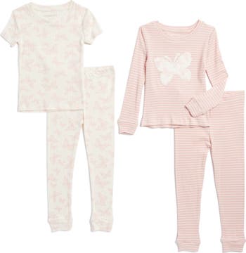 Penelope Mack Kids' Assorted 2-Pack Organic Cotton Rib Knit Fitted Two ...