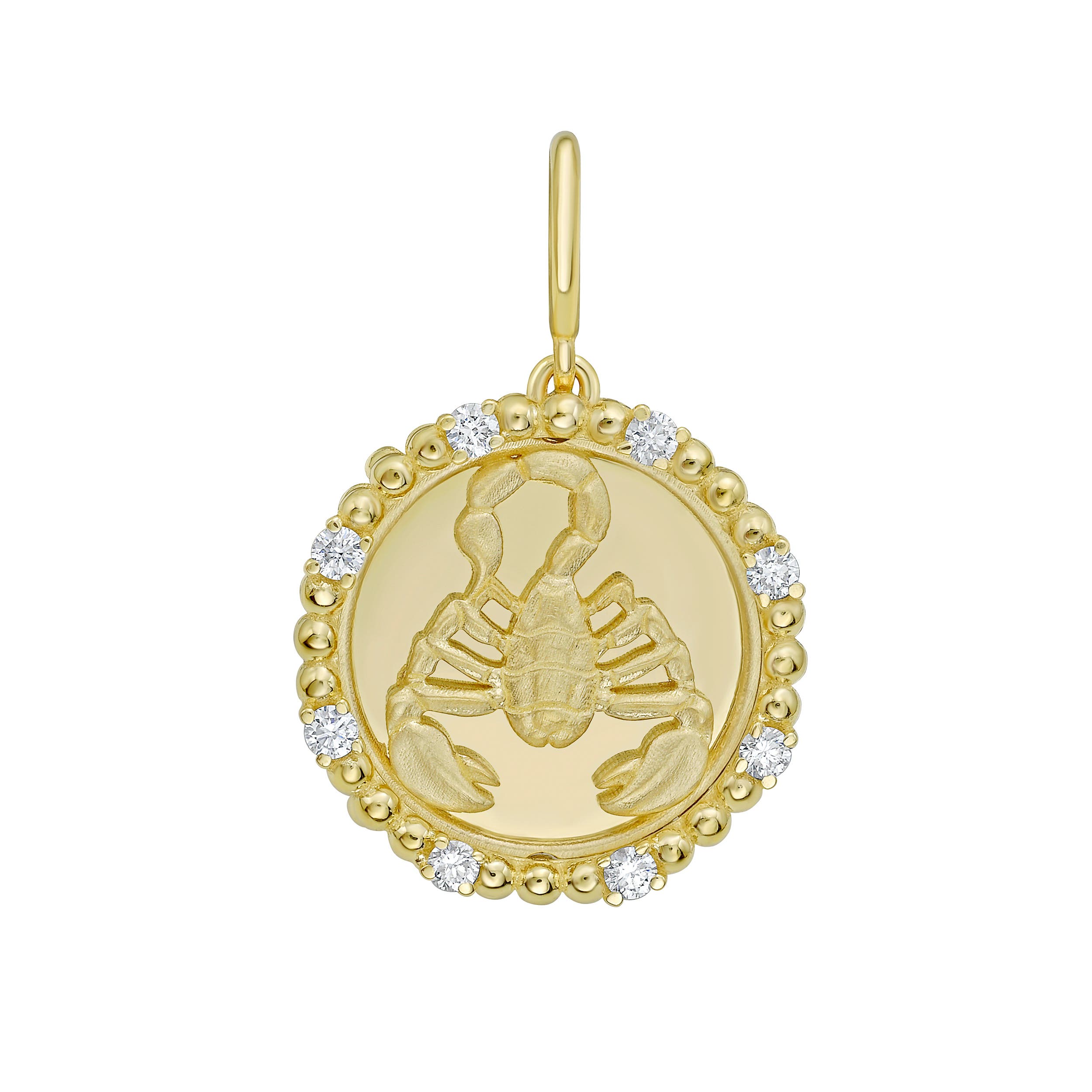 Lionheart 14K Gold Scorpio Diamond Bead Zodiac Medallion | Nordstrom