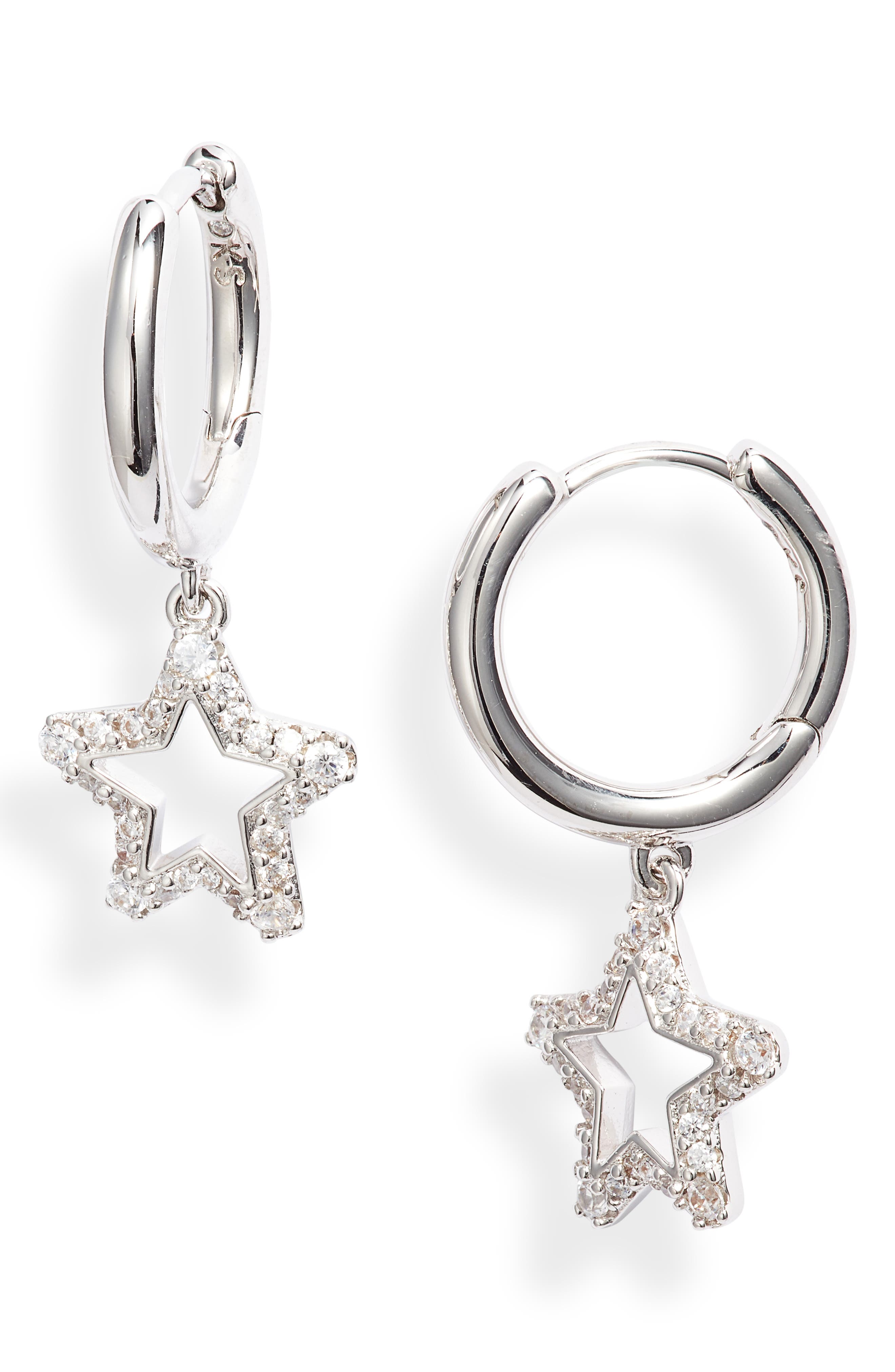 Kendra Scott Jae Star Crystal Drop Huggie Hoop Earrings | Nordstromrack