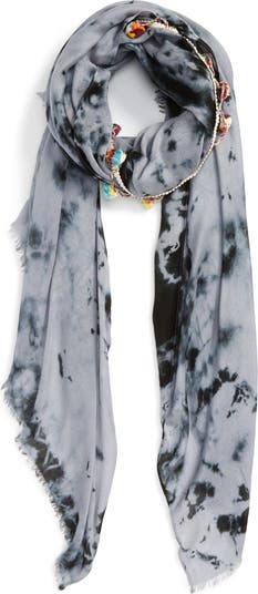 Lulla Collection by Bindya Pom Pom Trim Scarf | Nordstrom