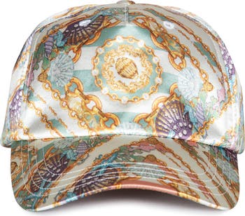 Kurt Geiger London Beach Print Satin Adjustable Baseball Cap ...
