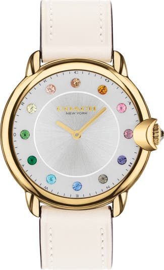 COACH Arden Leather Strap Watch, 36mm | Nordstrom