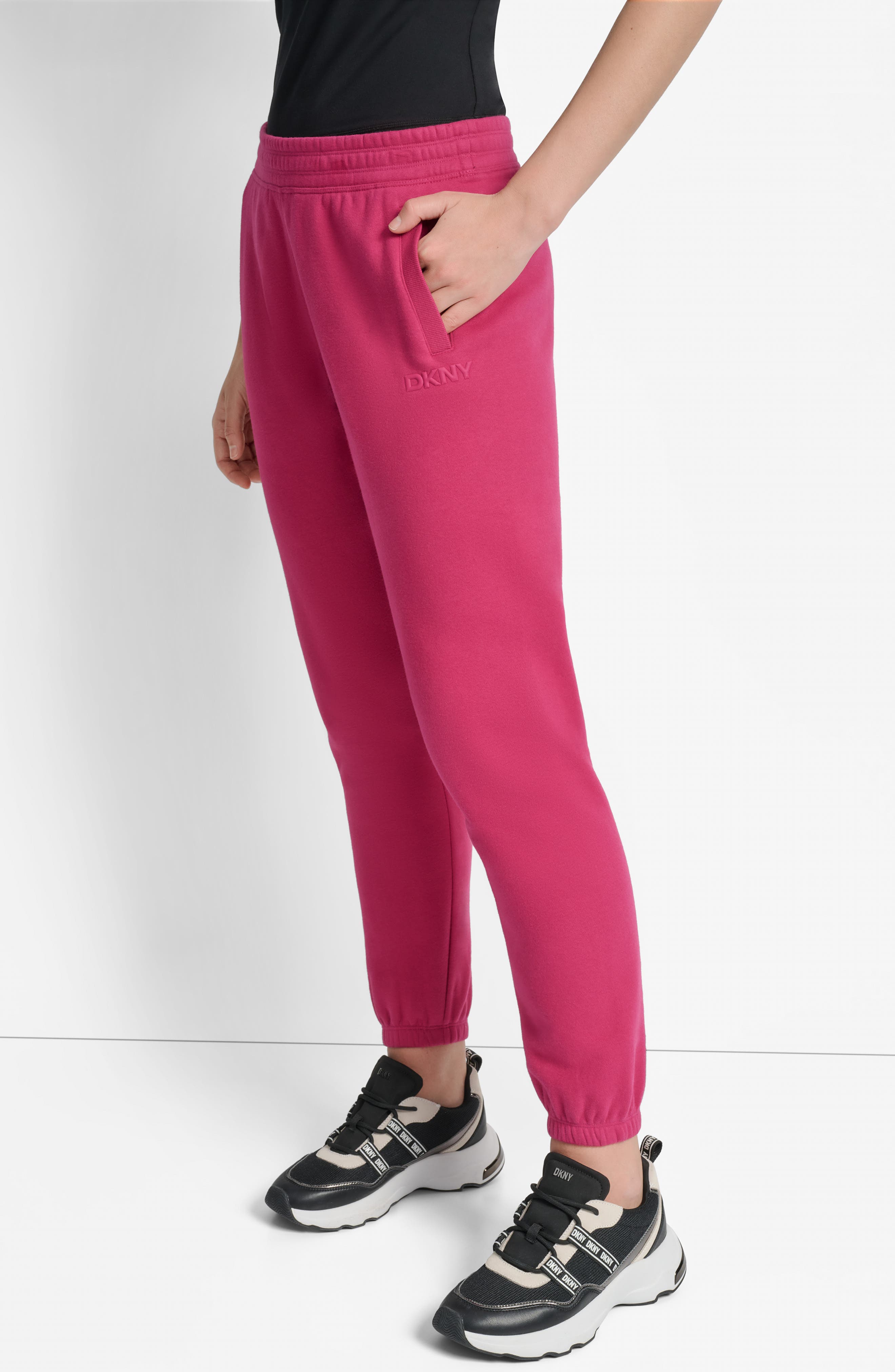 DKNY Logo High Waist Relaxed Joggers | Nordstromrack