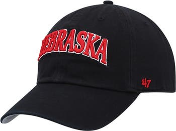 '47 Men's '47 Black Nebraska Huskers Archie Script Clean Up Adjustable ...