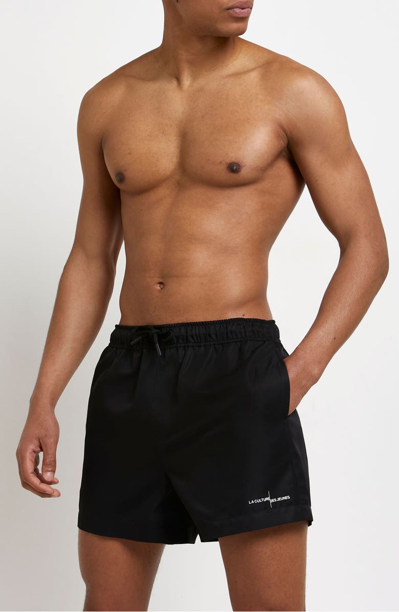 River Island Core Skinny Fit Solid Swim Trunks | Nordstromrack