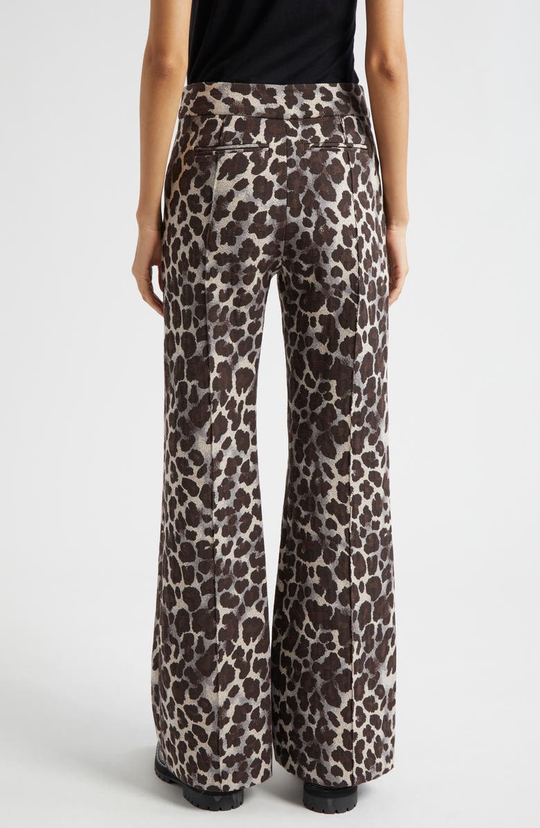 Smythe Leopard Jacquard Pintuck Cotton Blend Pants | Nordstromrack
