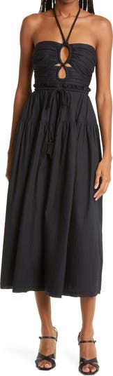 Ulla Johnson Emmaline Halter Neck Cutout Midi Dress | Nordstrom