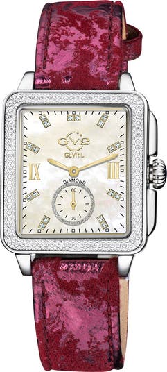 GV2 GEVRIL Bari Swiss Quartz Diamond Watch, 37mm | Nordstromrack