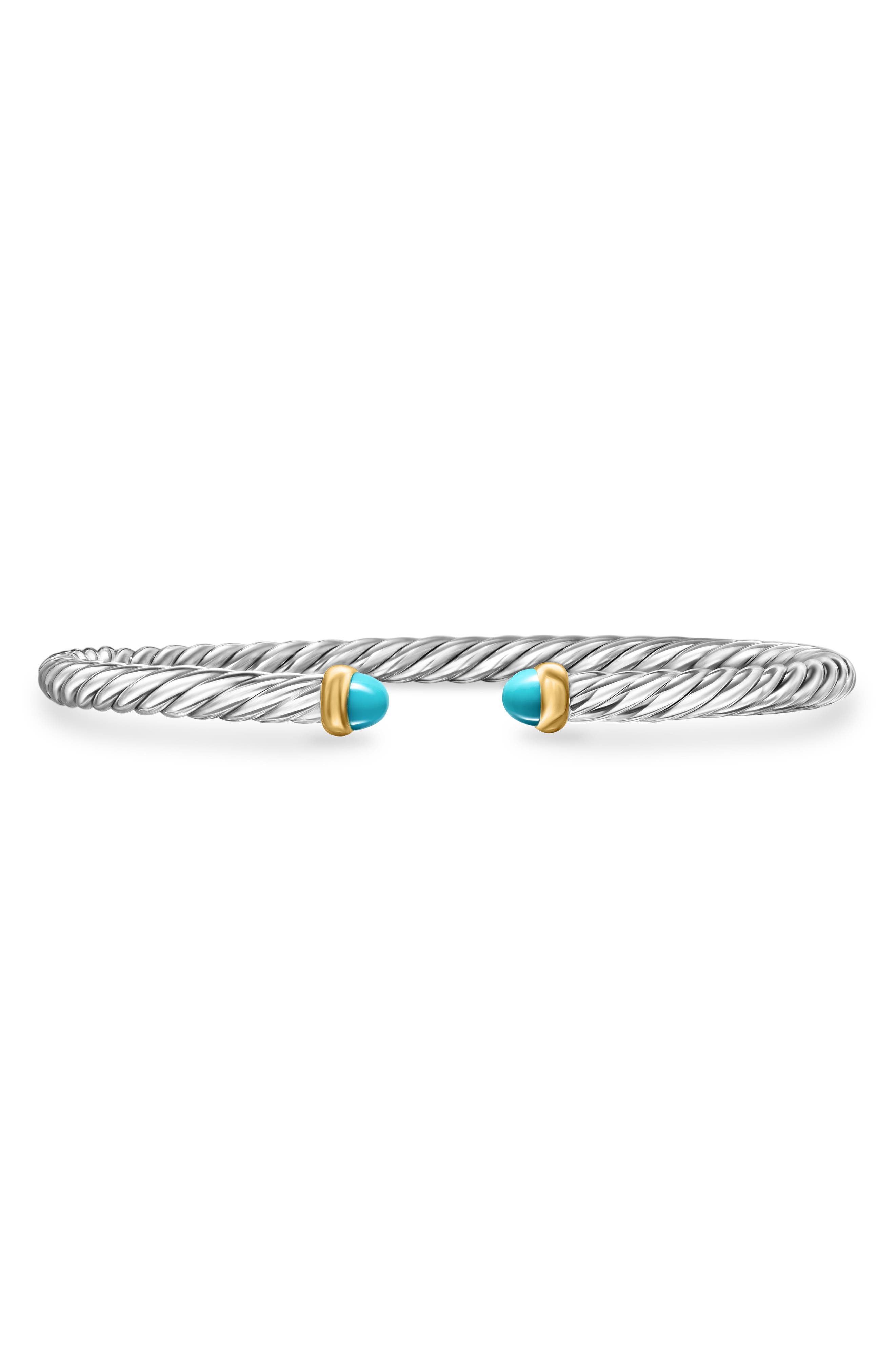 David Yurman Cable Flex Bracelet in Sterling Silver with 14K Yellow ...