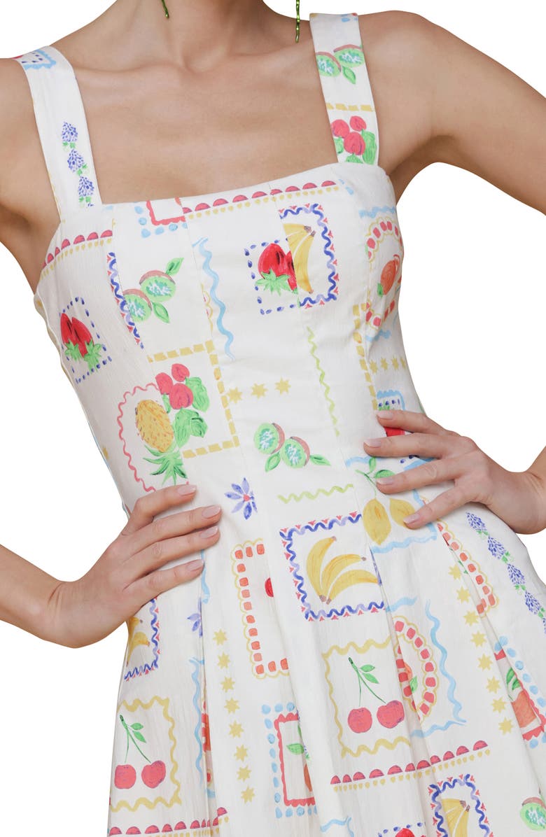 Avec Les Filles Paneled Stretch Cotton Mini Sundress | Nordstromrack