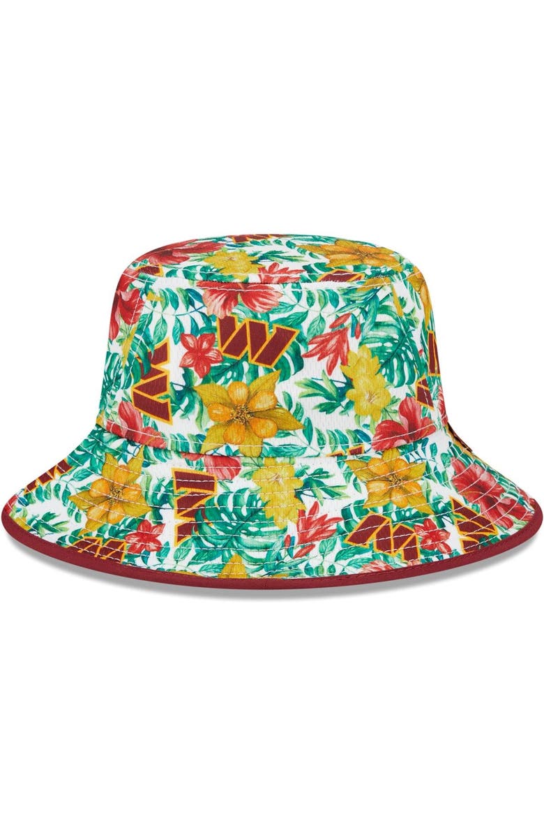 New Era Men's New Era White Washington Commanders Botanical Bucket Hat ...
