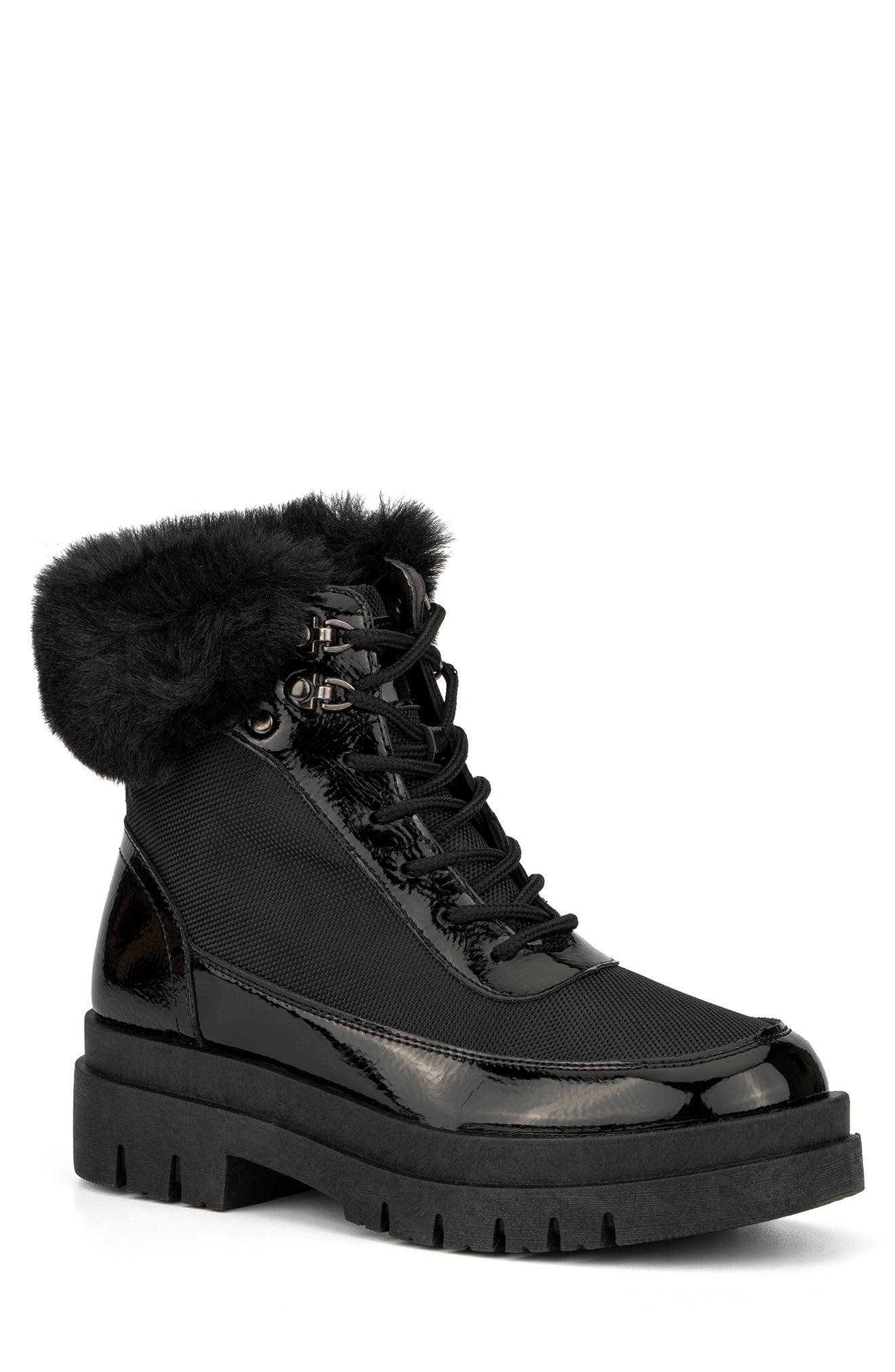 OLIVIA MILLER Amanda Faux Fur Trim Boot | Nordstromrack