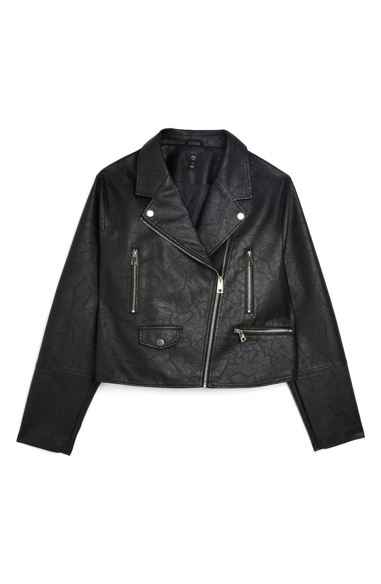 River Island Easy Fashion Faux Leather Biker Jacket | Nordstromrack