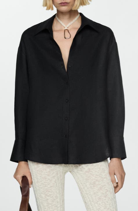 Women's 100% Linen Button Up Tops | Nordstrom